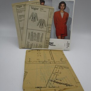Vogue Calvin Klein Jacket Blouson Style 8 10 12 Bust 31" to 34" Below ...