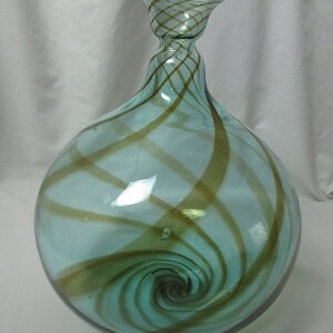Blenko Large Hand Blown Balloon Vase by Don Shepherd 1982 and 1983 Hand ...
