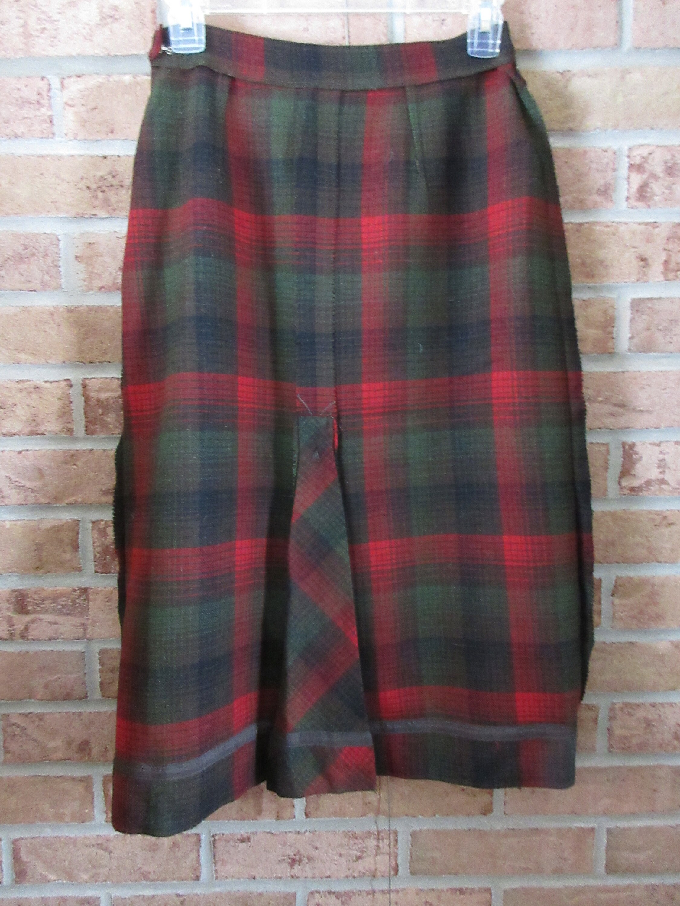 Pendleton Plaid NOS 1950s Red and Green Vest and Skirt XS/S - Etsy