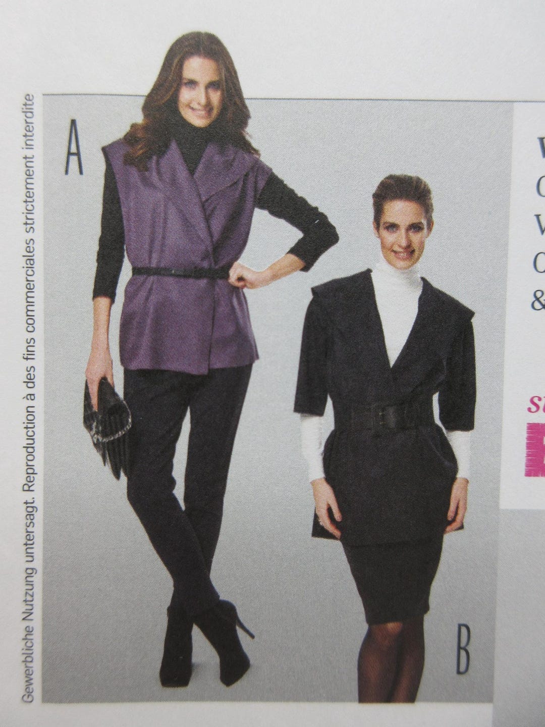 Burda Super Easy Light Vest Jacket and Coat Pattern Sizes 8 to 30 Bust ...