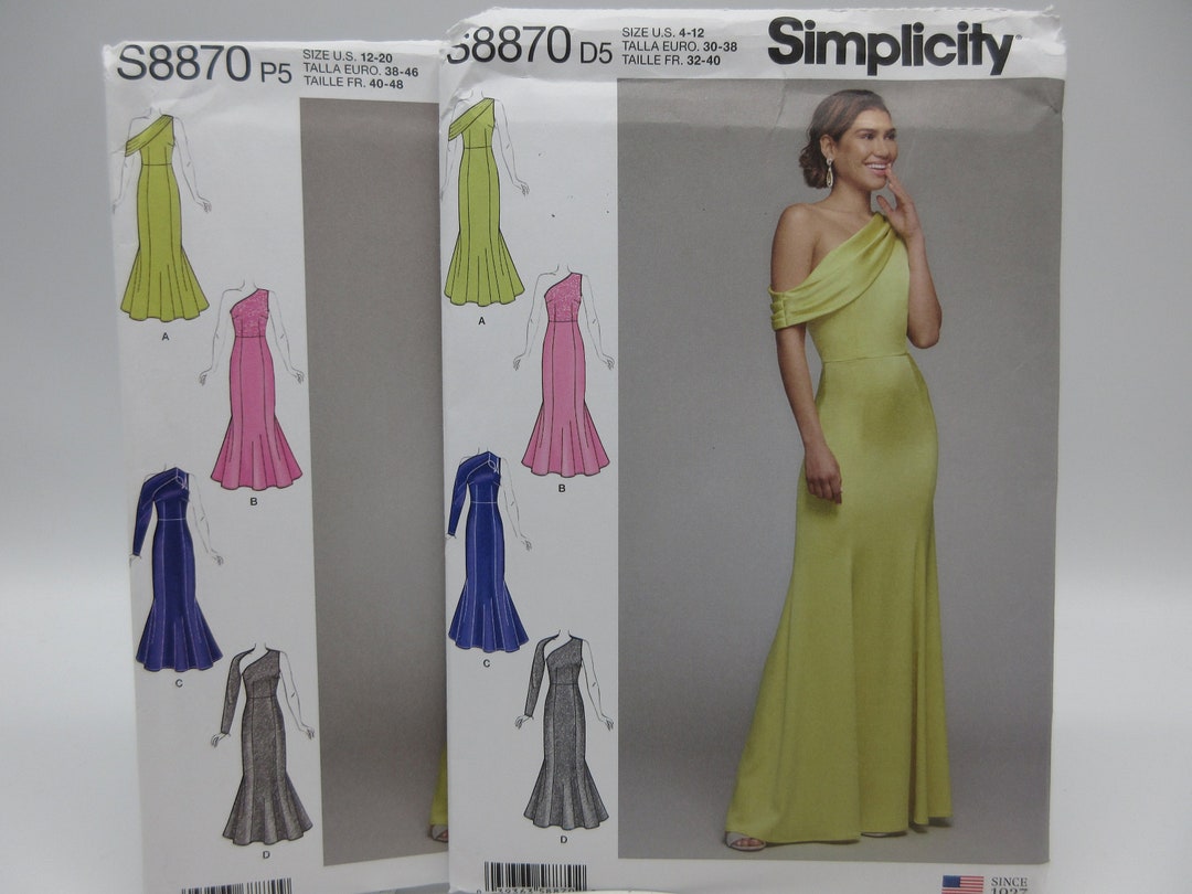 Simplicity S8870 Uncut Special Event Dress Pattern, Floor Length Dress ...