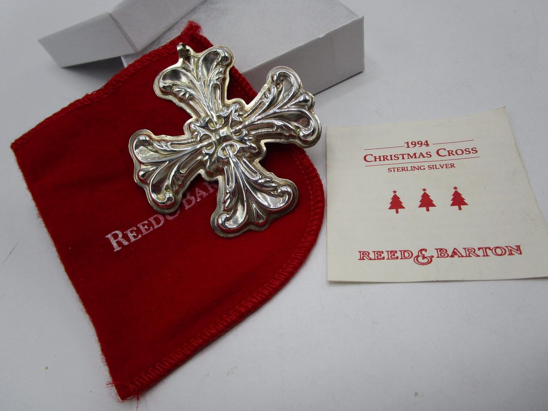 Reed & Barton 1994 Sterling Silver Christmas Cross Collectible Ornament ...
