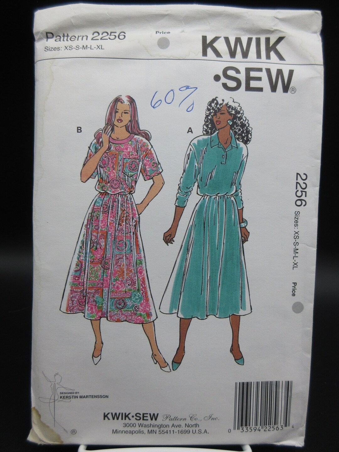 Kwik Sew Uncut Dress Pattern All Sizes XS S M L XL Bust 31.5" to 45 ...