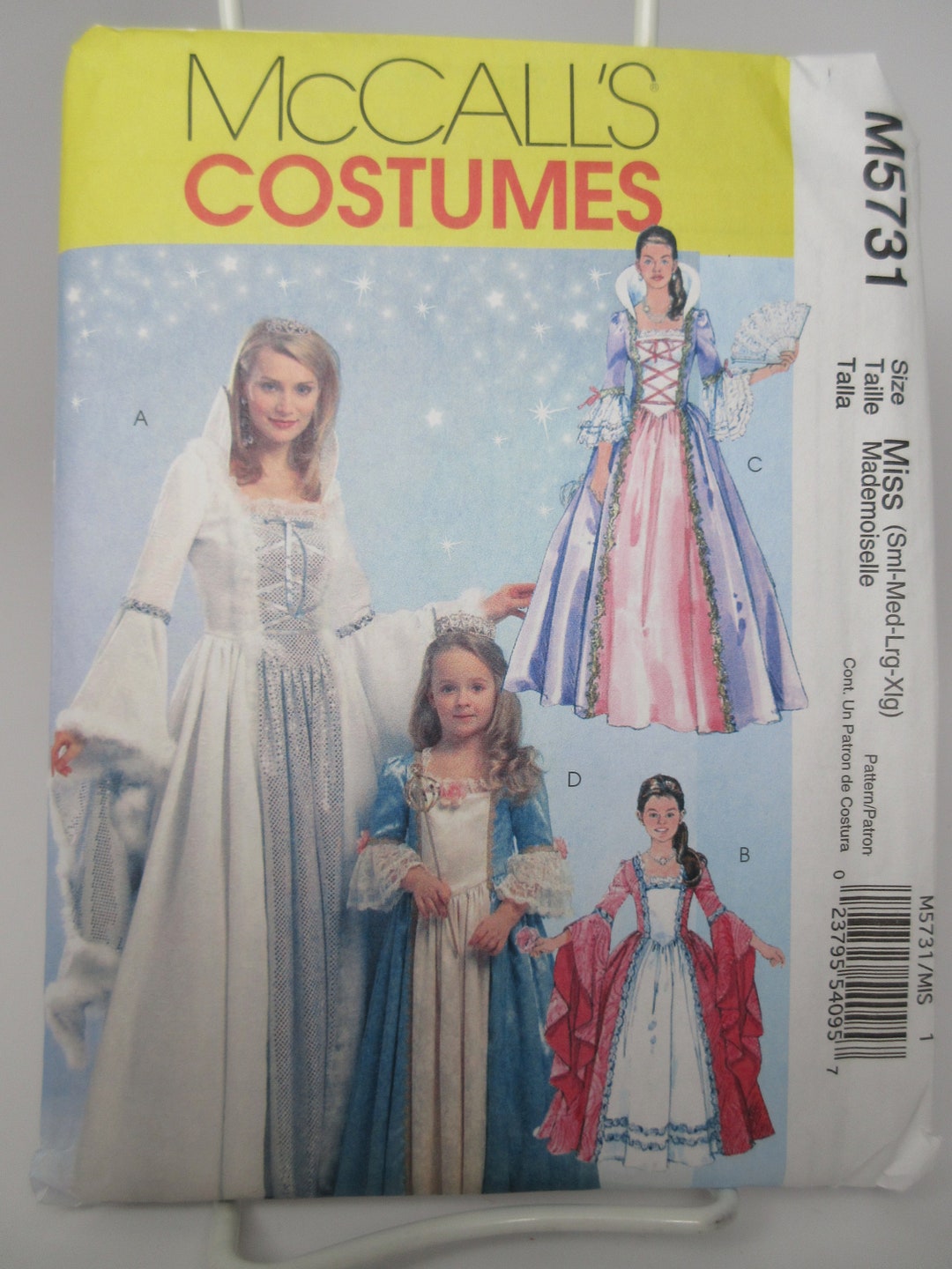Cosplay Renaissance Gown Costume Pattern Mccall's Misses S - XL Pattern ...