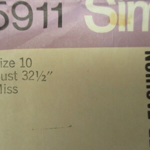 70s Simplicity Designer Fashion Pattern 5911 Uncut Factory Folded Size ...