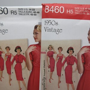 Simplicity 8460 Reissue 1950s Dress With Jacket and Lace Uncut Factory ...
