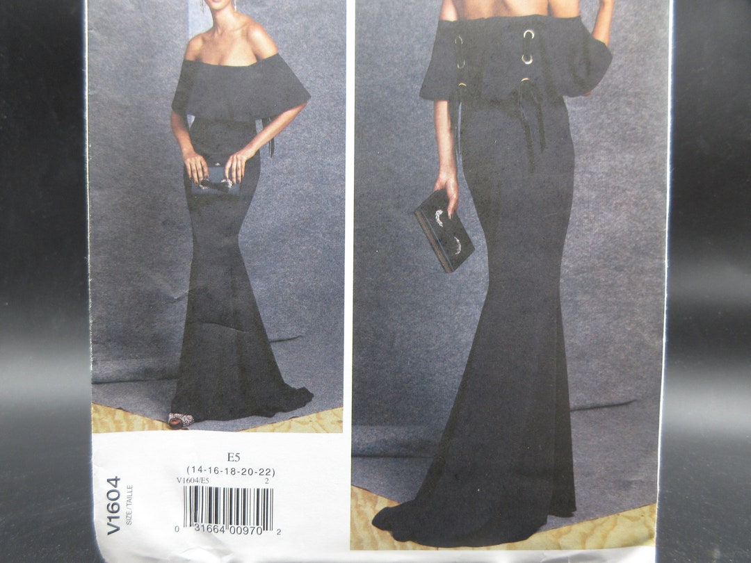 Vogue Badgley Mischka Gown Sizes 14 16 18 20 22 Bust 36 to 44 Inches Uncut Factory Folded Vogue ...