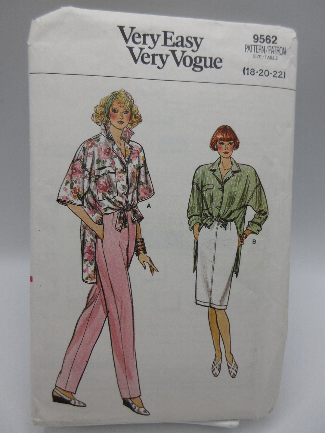 Vogue Plus Size Very Easy Pants Skirt and Shirt Uncut Sizes 18 20 22 ...