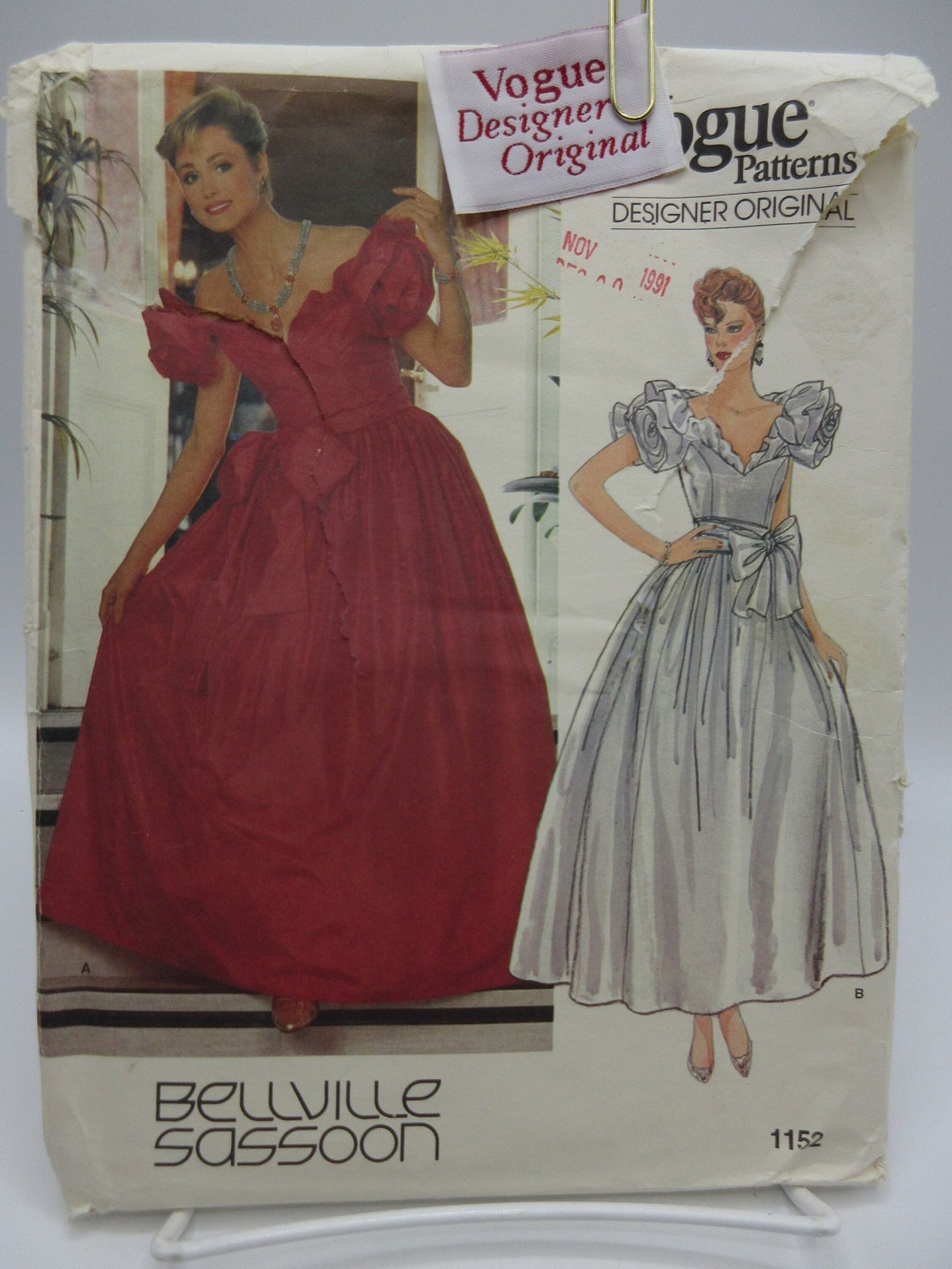 Vogue Bellville Sassoon Gown or Dress Designer Original With Vogue Tag ...