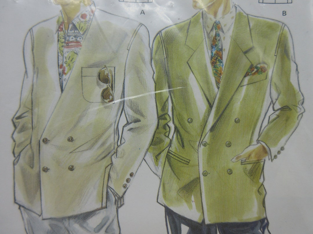 Burda Uncut 4849 Men's Blazer Pattern NOS Sealed Uncut Factory Folded ...