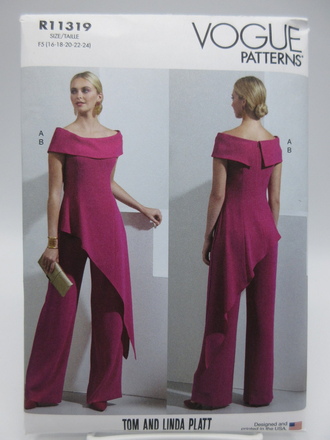 Vogue Tom and Linda Platt Plus Size Special Event Top and Pants Sizes ...