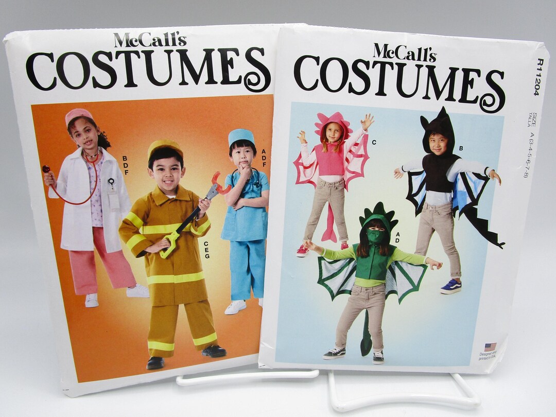 Dragon Costume Pattern or First Responders, Your Choice, Both for All ...