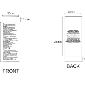 Care Label Template, Fashion Label Template | Instant Download | PDF ...