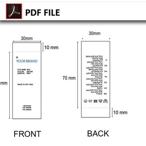 Care Label Template, Fashion Label Template | Instant Download | PDF ...