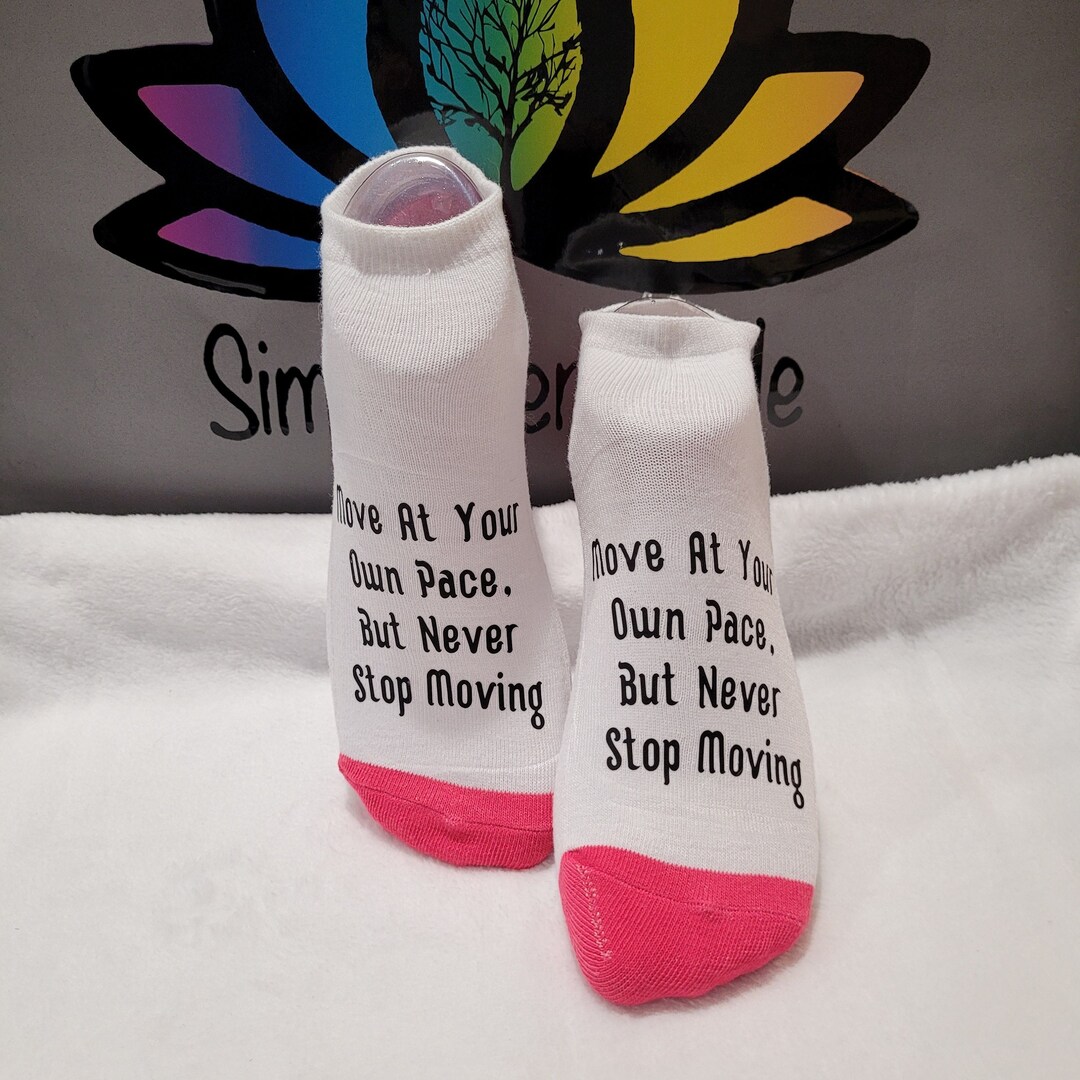 Women's Motivational Socks, Vinyl Decal Socks, Ankle Socks, Footwear - Etsy