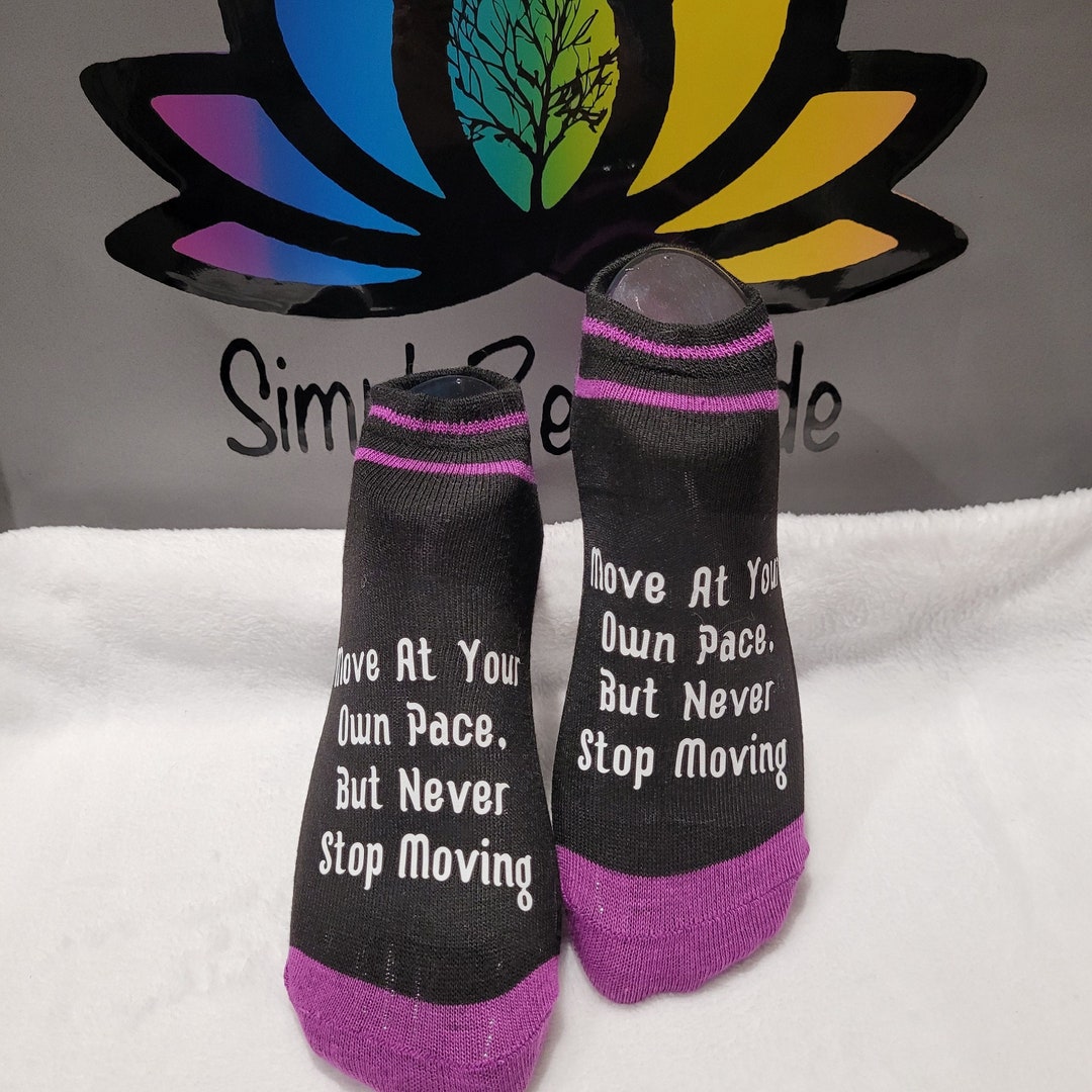 Women's Motivational Socks, Vinyl Decal Socks, Ankle Socks, Footwear - Etsy