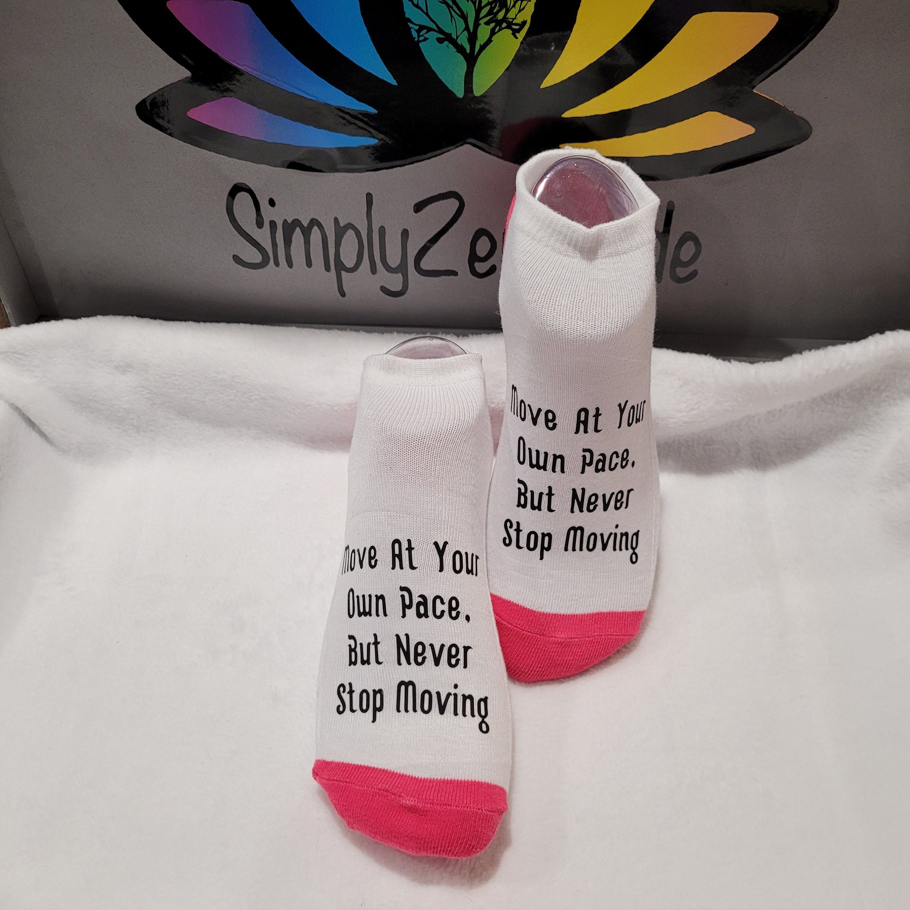 Women's Motivational Socks, Vinyl Decal Socks, Ankle Socks, Footwear - Etsy