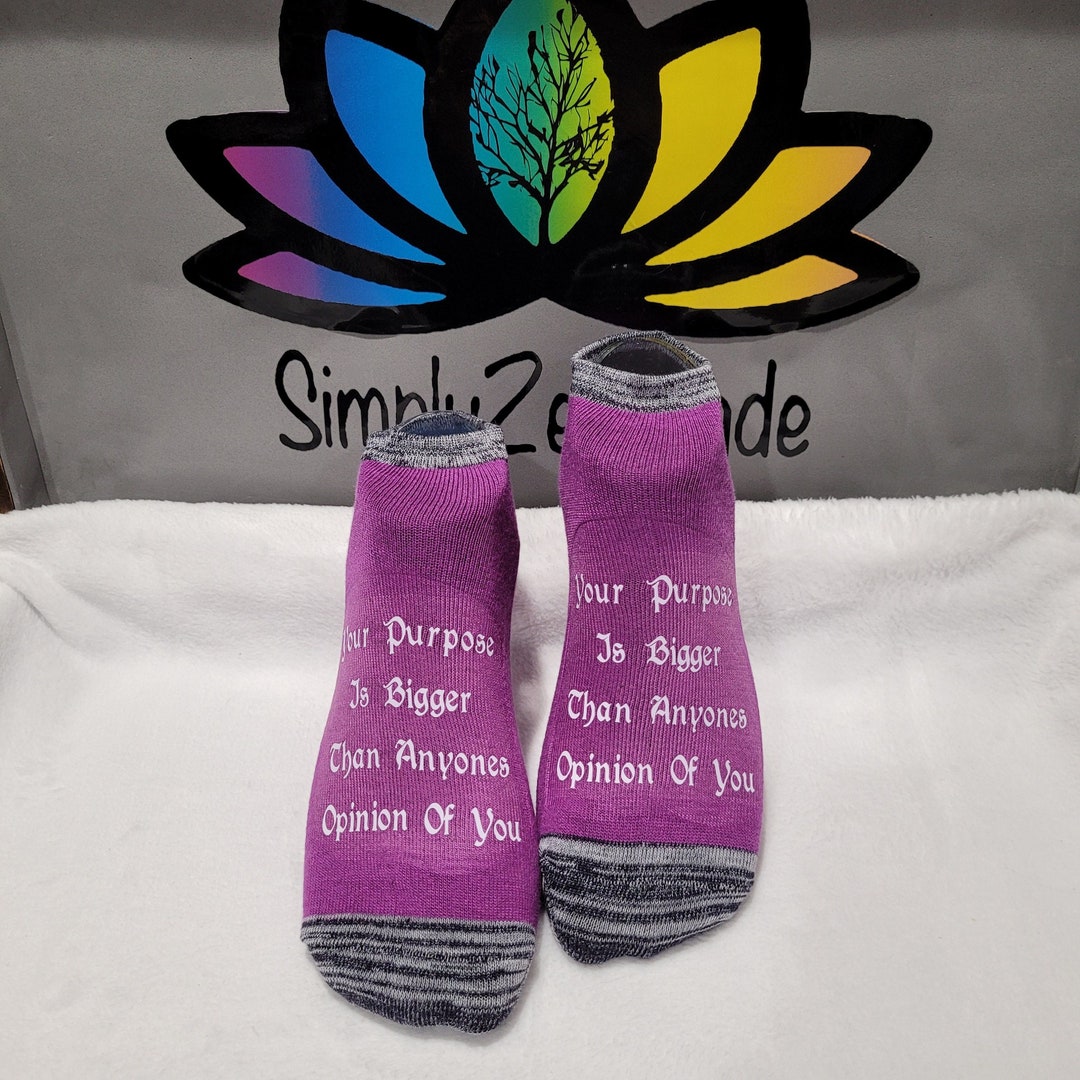 Women's Motivational Socks, Vinyl Decal Socks, Ankle Socks, Footwear - Etsy