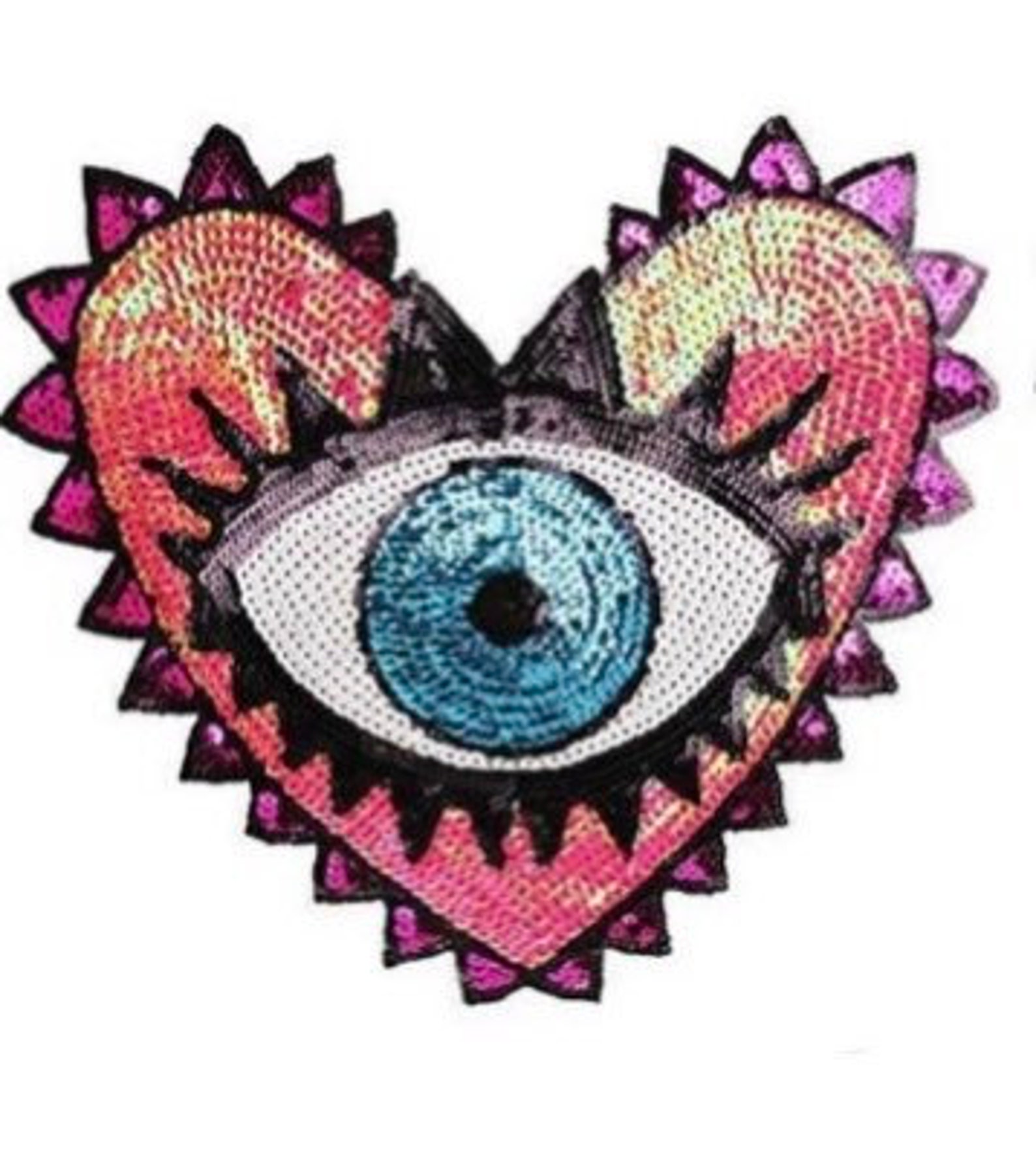 Denim "mama" Jean Jacket With Evil-eye Heart Patch - Etsy