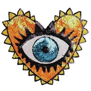 Denim "mama" Jean Jacket With Evil-eye Heart Patch - Etsy