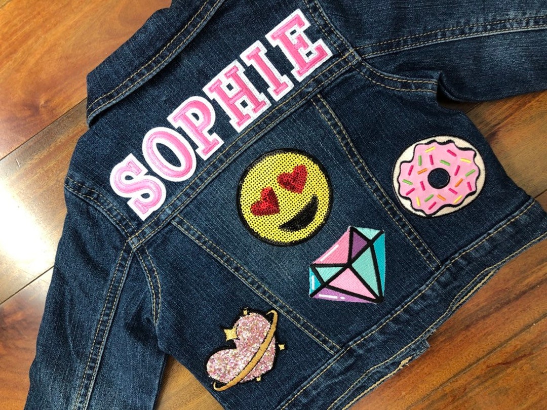 Girls Custom Denim Jacket Personalized With Patches - Etsy