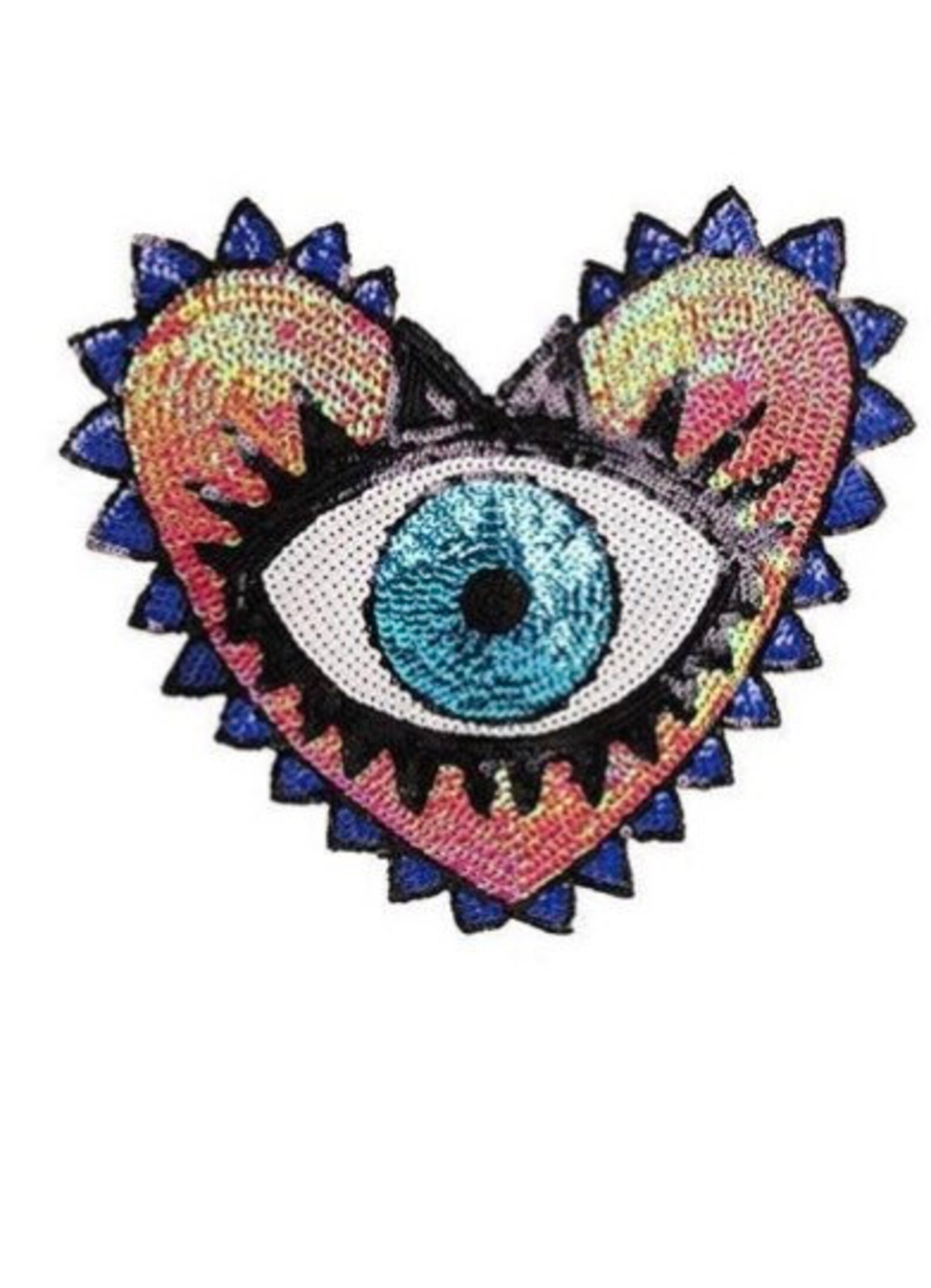 Denim mama Jean Jacket With Evil-eye Heart Patch - Etsy