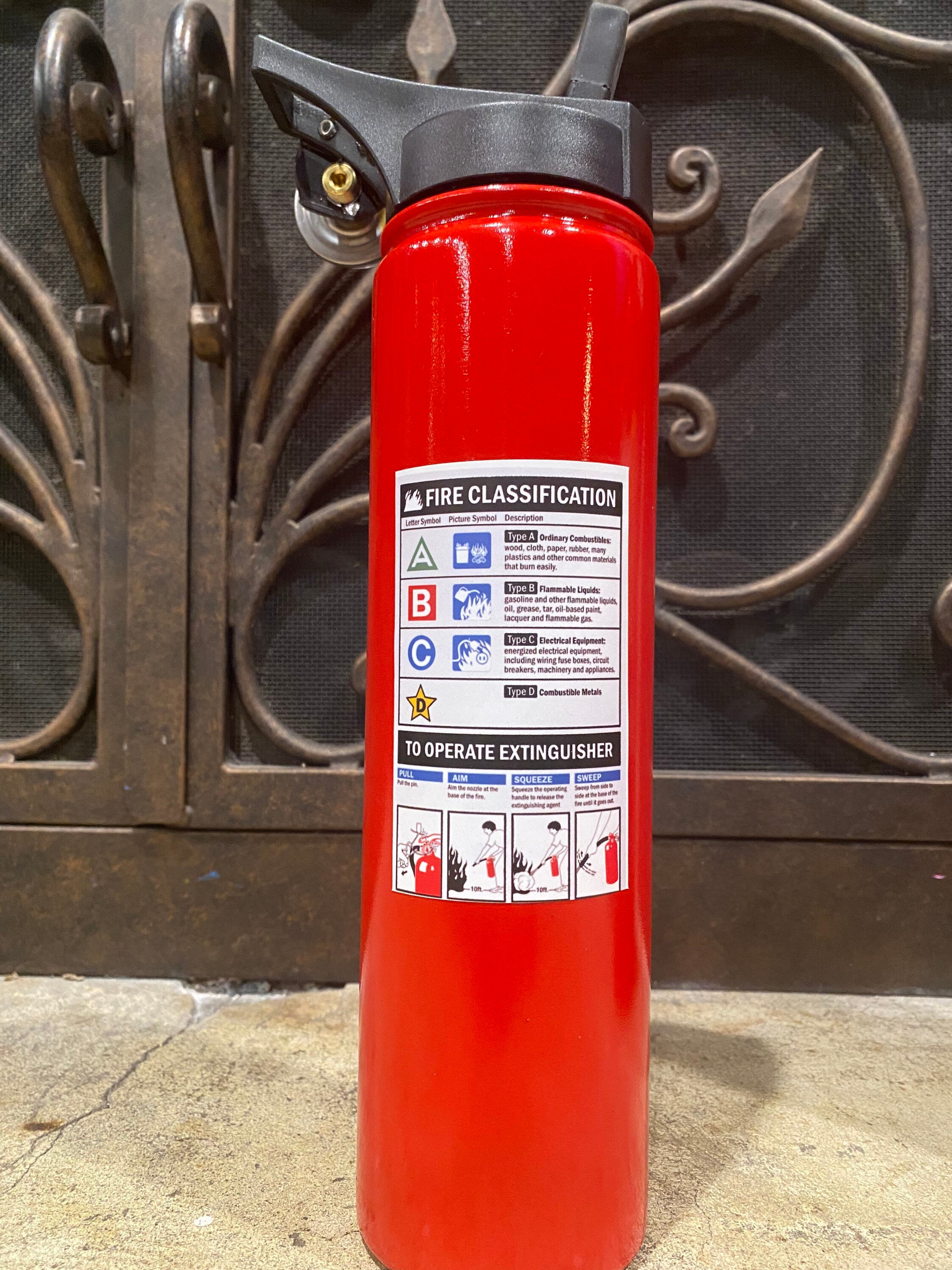 Fire Extinguisher Water Bottle *read Description* (not a Real Fire ...