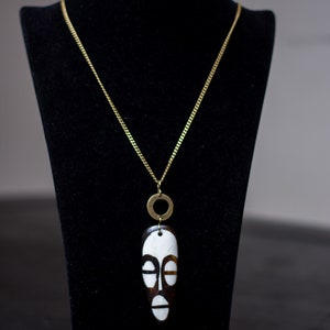 African Mask Pendant Mask Necklace Gift for Hewr Gift for - Etsy