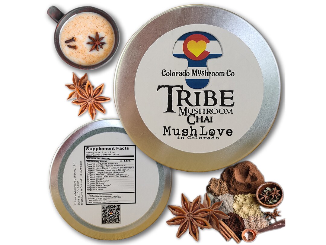 Mushroom Chai 5 Tribe Blend Coffee/chai Blend Colorado Mushroom Company ...