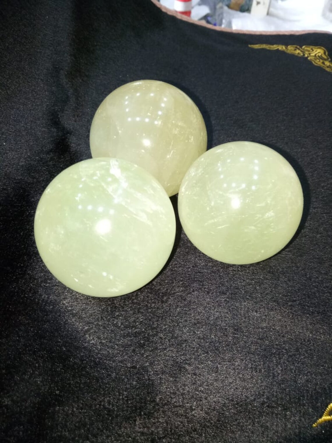 Green Calcite Stone Sphere Ball 50 MM 250 Grams With Rainbow - Etsy