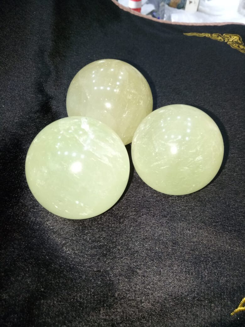 Green Calcite Stone Sphere Ball 50 MM 250 Grams With Rainbow | Etsy