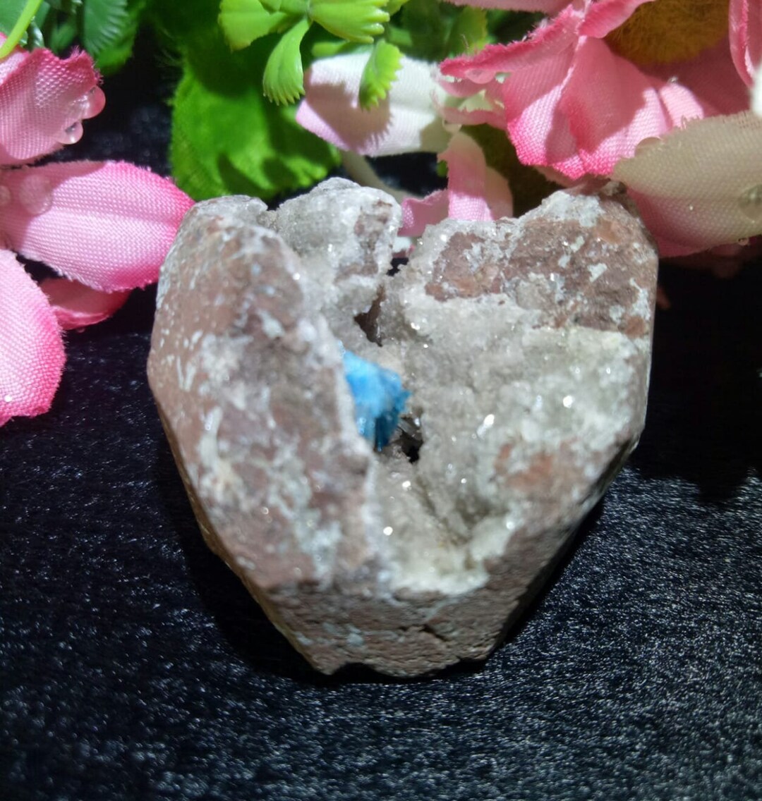 Cavansite Flower Pentagonite Crystal Druzy on Micro Stilbite Blessed ...