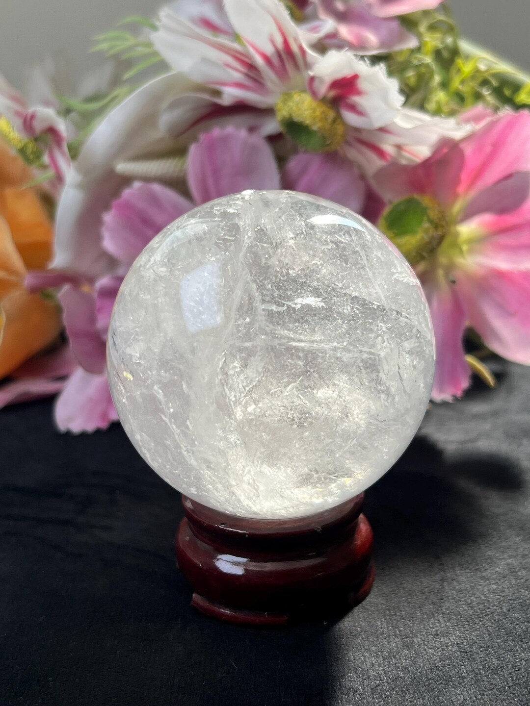 Satyaloka Rainbow Quartz Crystal Sphere - 539 Gram (72 MM) - Etsy