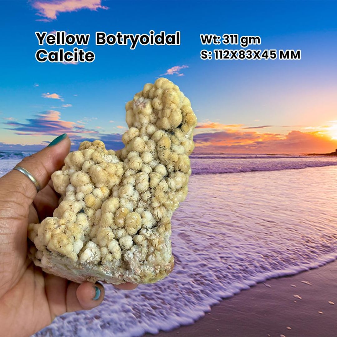 Rare Botryoidal Calcite Specimen: Reiki Chakra Crystal Healing (331 ...