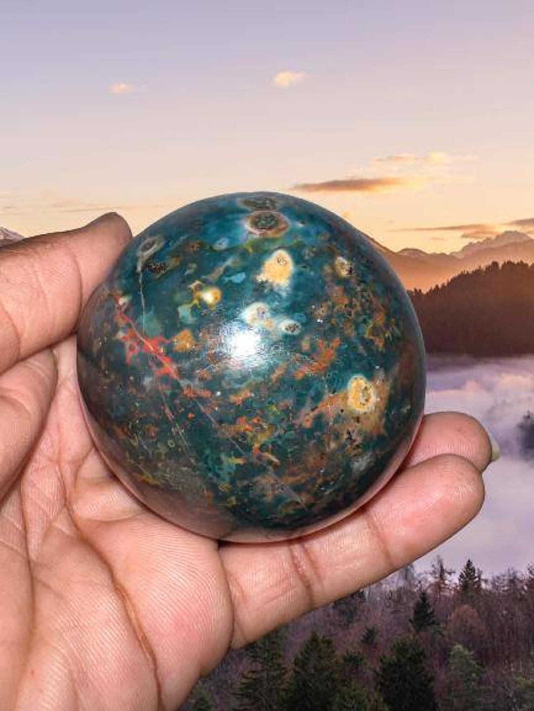 7.7 Oz Indian Bloodstone Sphere Ball Orb Crystal Stone 54 Mm, Weight ...