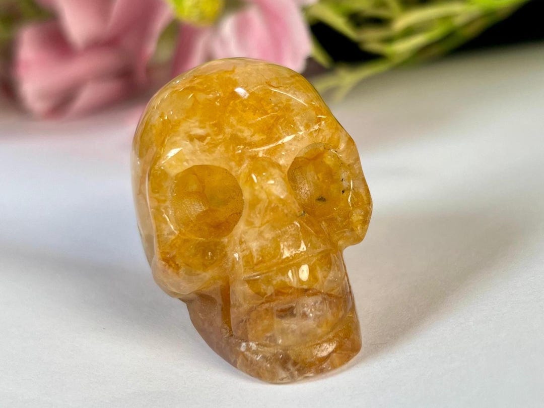 Yellow Danburite Crystal Skull: Record Keeper Altar Stone, 423 Carat - Etsy