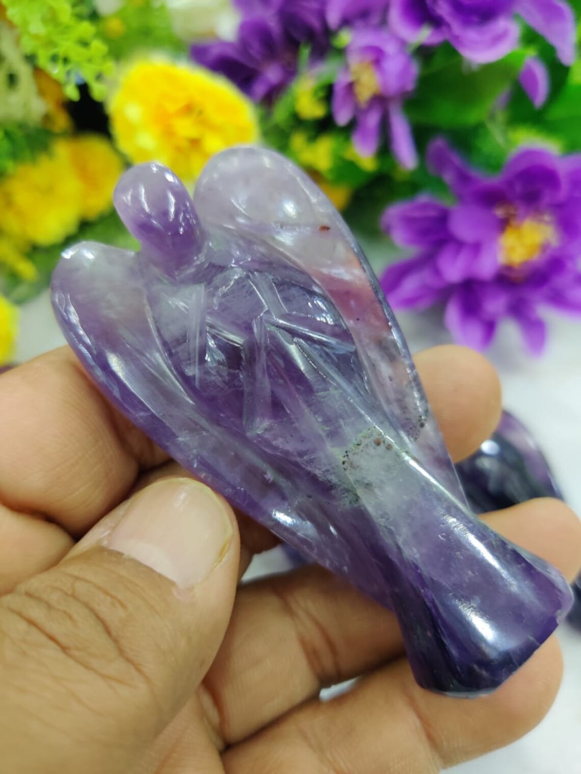 Dream Amethyst Stone Angel Crystal Pocket Angel Guardian - Etsy