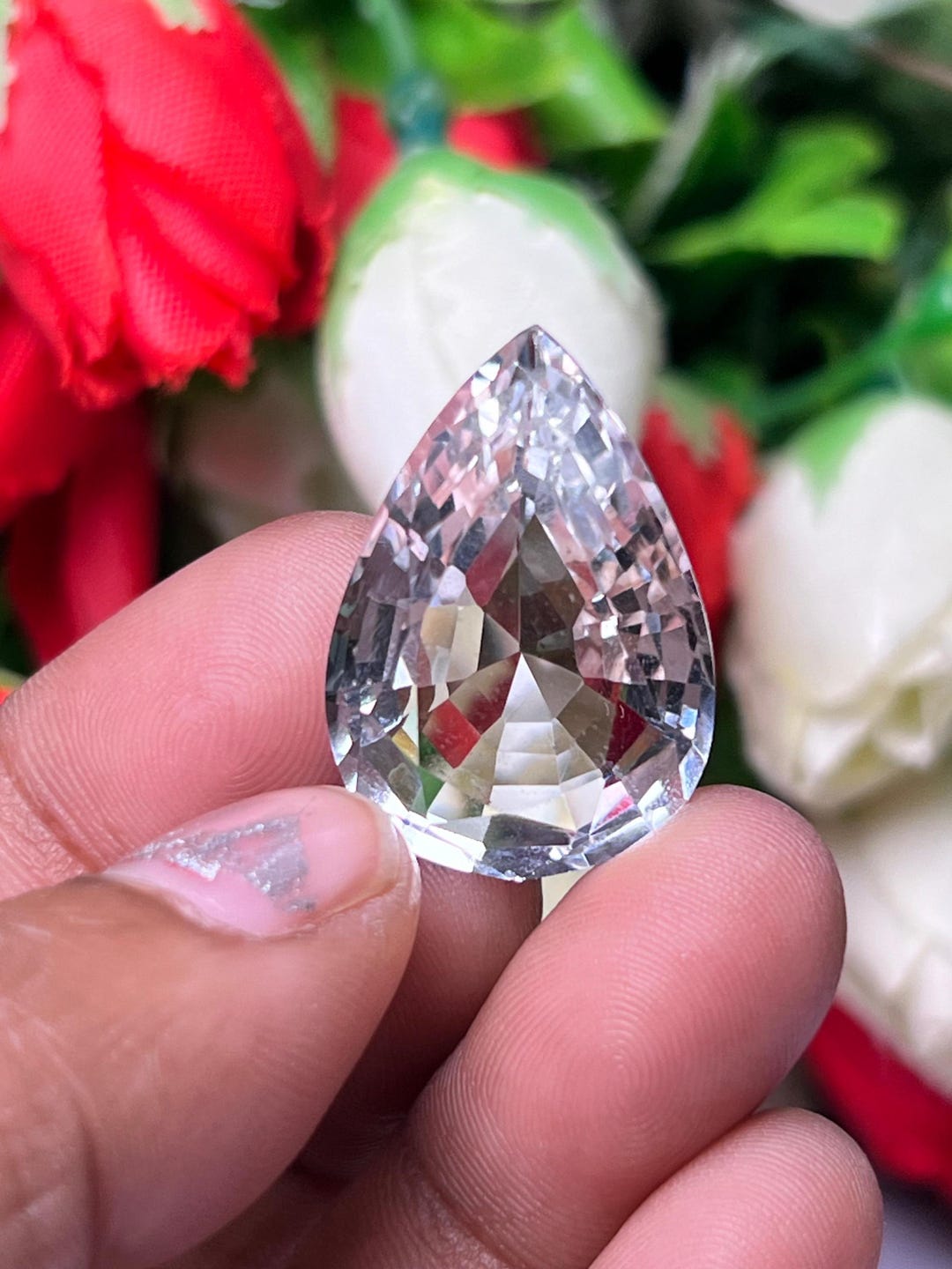 Phenacite Phenakite Pear / Drop Shape Gemstone Crystal 23 Carat Stone ...