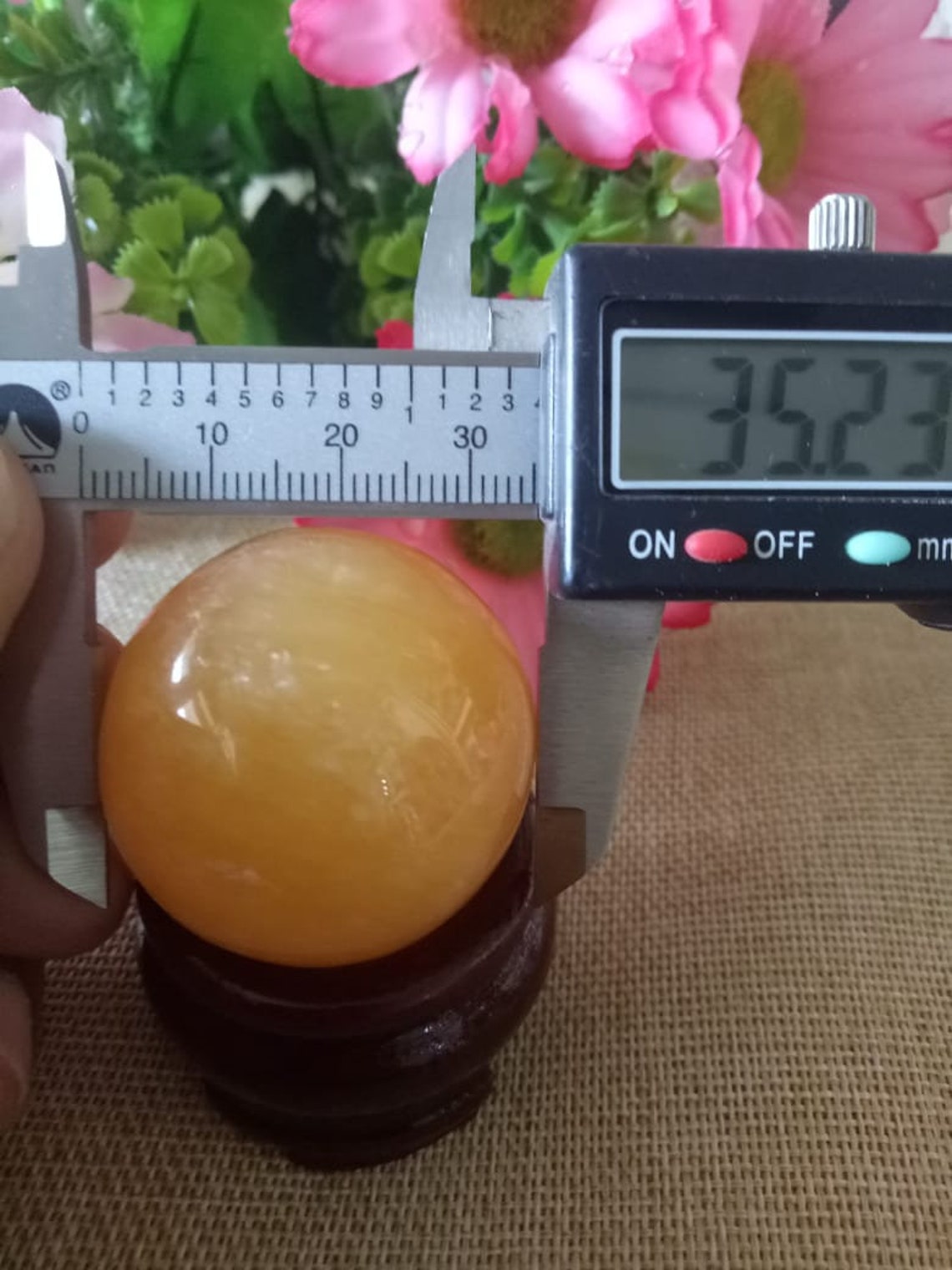 Yellow Fluorite Stone Sphere Orb Ball 40MM Solar Plexus Chakra | Etsy