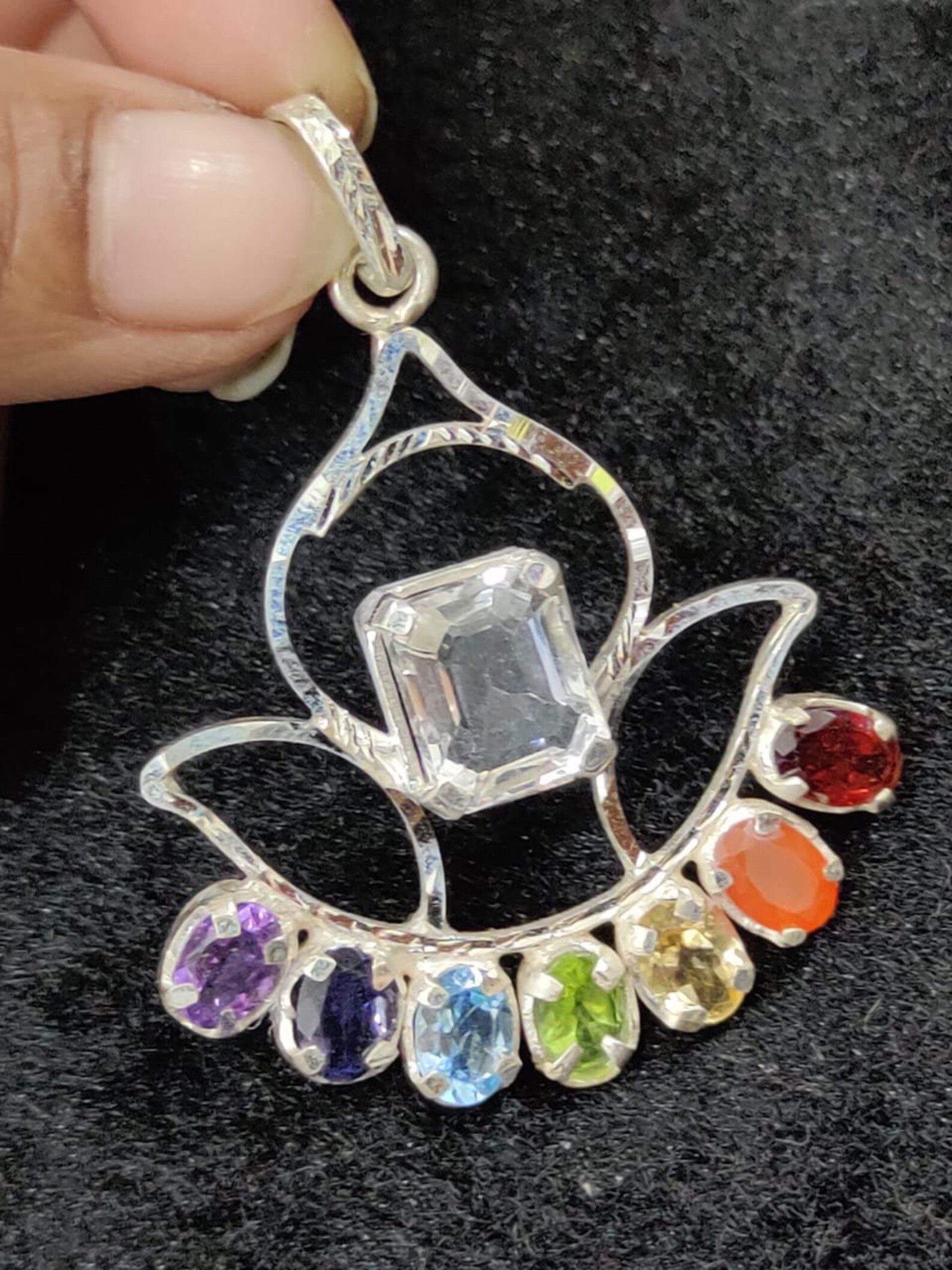 Gorgeous Satyaloka With 7 Chakra Satyasai Gemstone Pendant & | Etsy