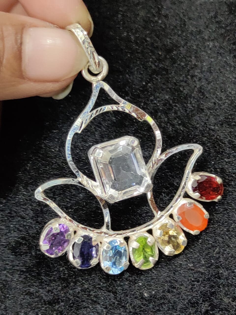 Gorgeous Satyaloka With 7 Chakra Satyasai Gemstone Pendant & | Etsy