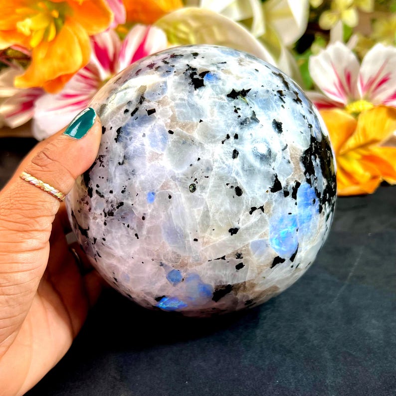 Huge Rainbow Moonstone Stone Sphere Ball Orb 2941 Gram - Etsy