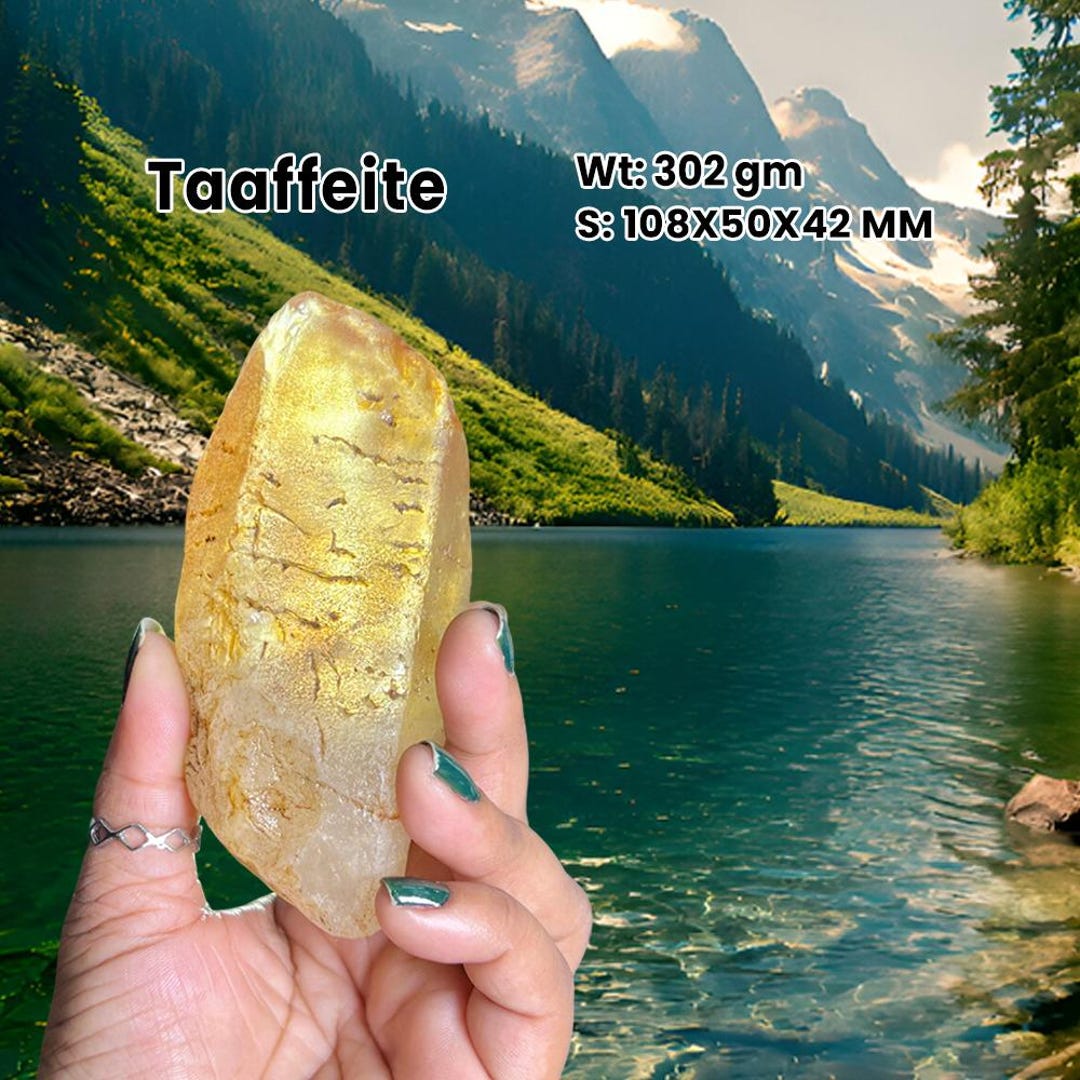 Taaffeite Crystal Specimen: Collector's Stone, Crown Chakra, 302 Grams ...