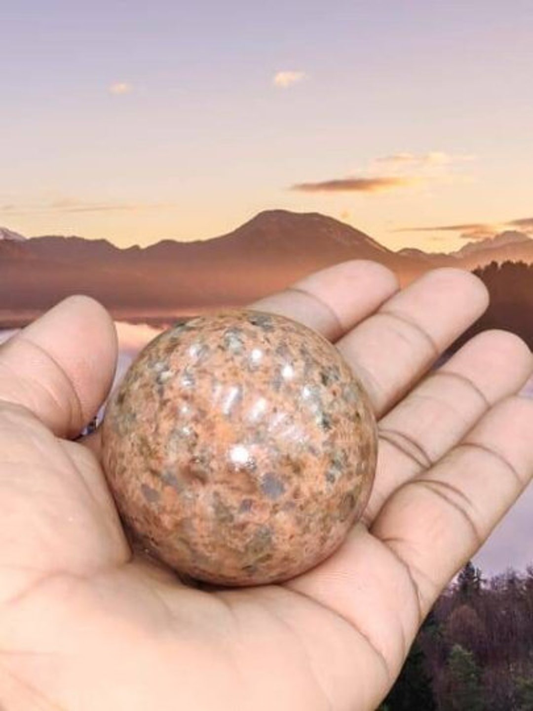 Rosophia Altar Stone Cool Reddish Colored 87 Gram Sphere Ball Orb ...