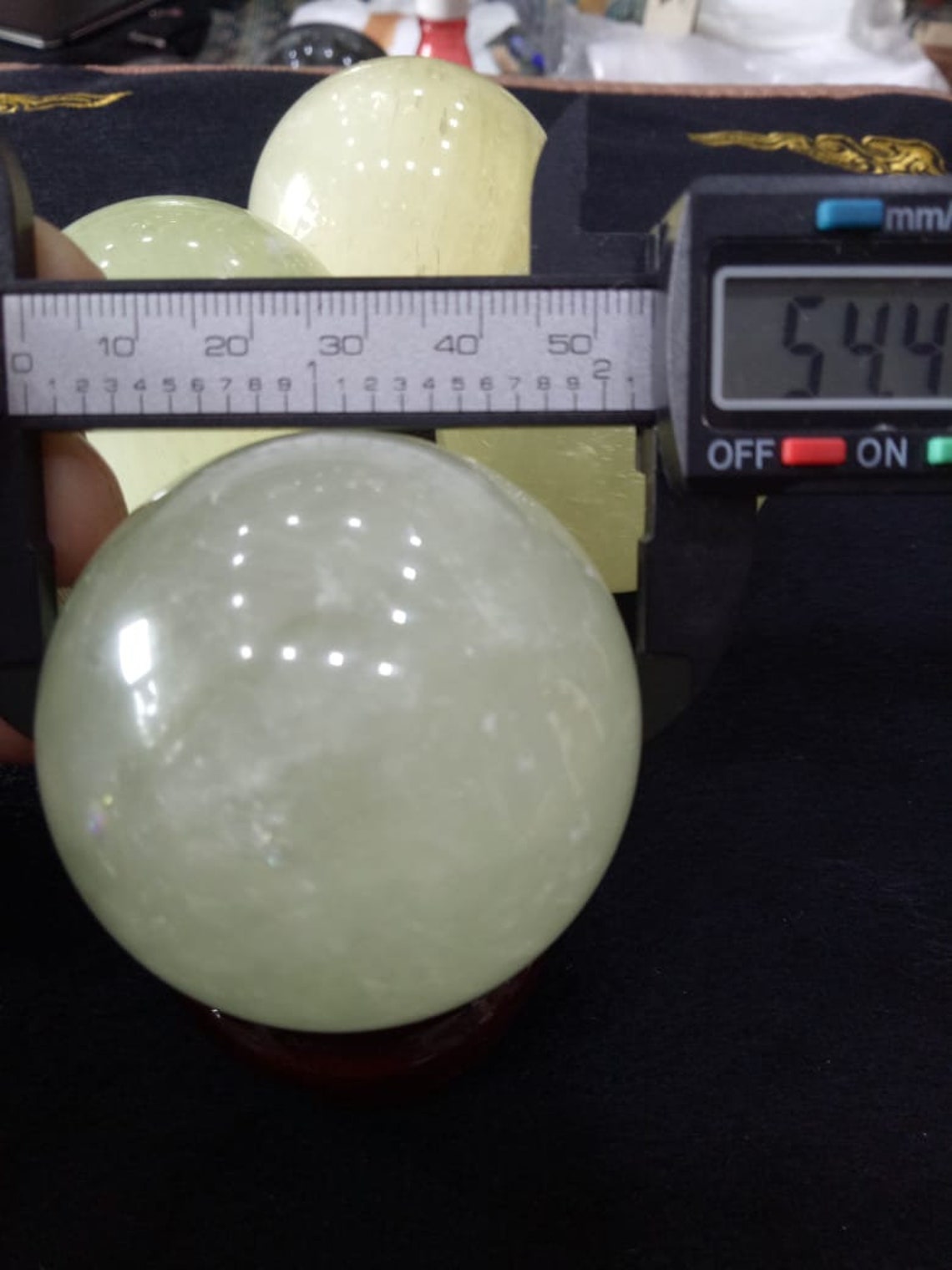 Green Calcite Stone Sphere Ball 50 MM 250 Grams With Rainbow - Etsy