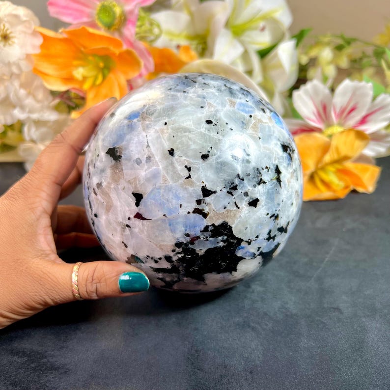 Huge Rainbow Moonstone Stone Sphere Ball Orb 2941 Gram - Etsy
