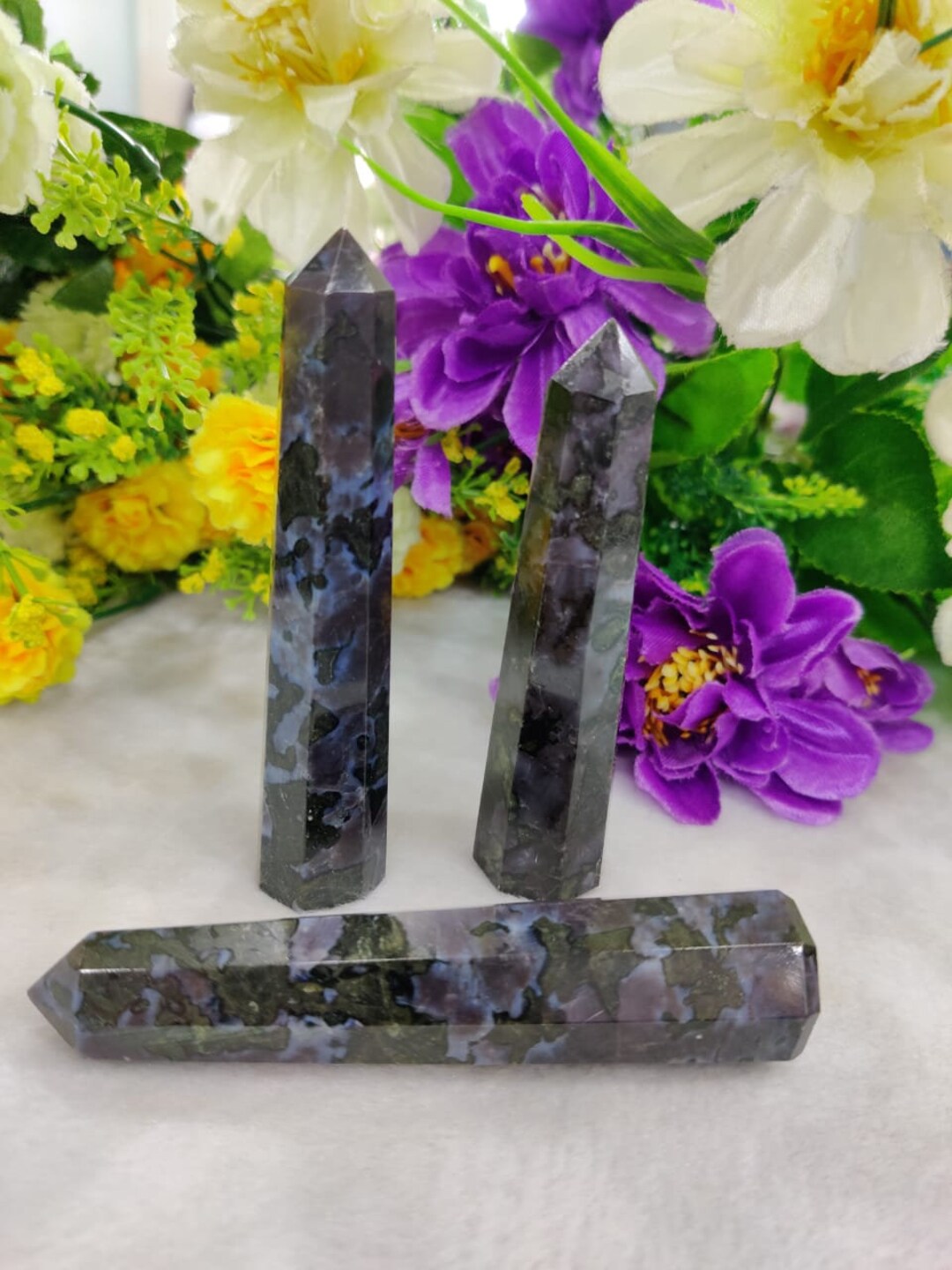 Mystic Merlinite Stone Indigo Gabbro Wand Obelisks Point One 1 Piece ...