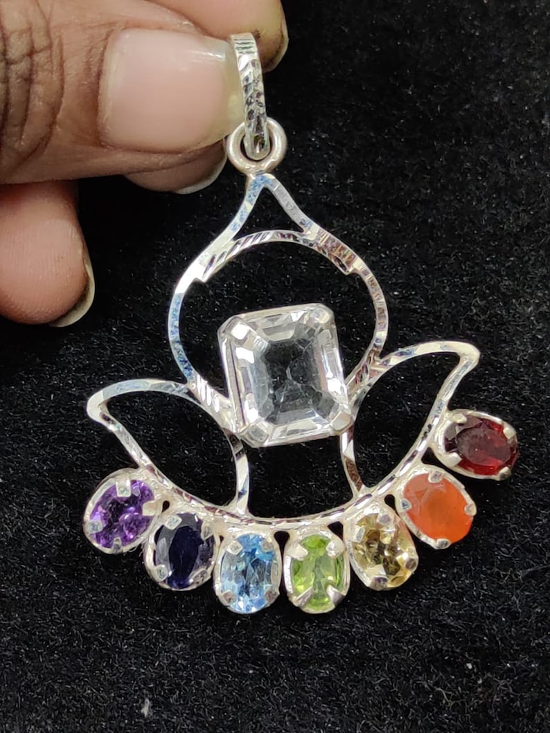 Gorgeous Satyaloka With 7 Chakra Satyasai Gemstone Pendant & | Etsy