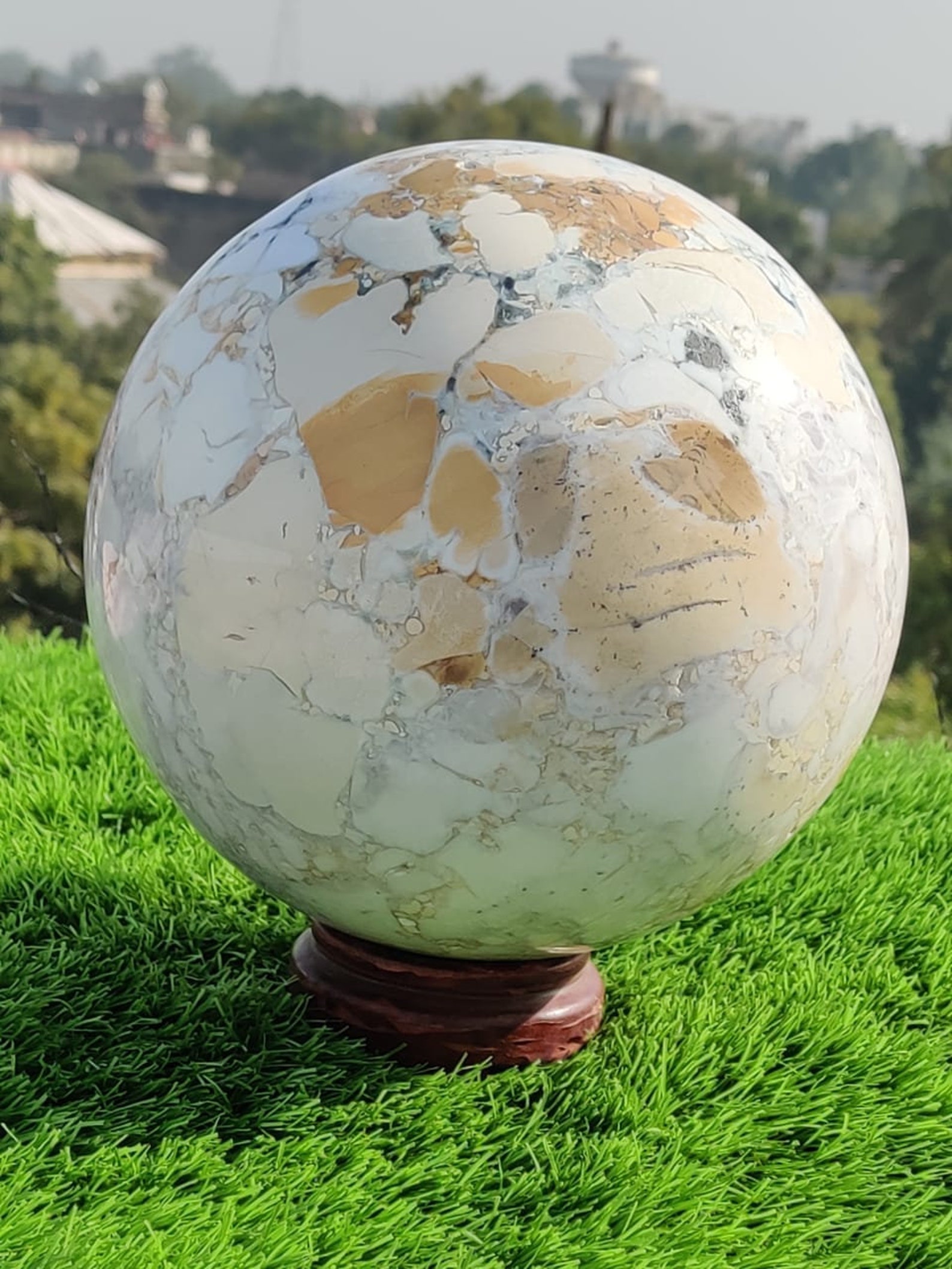 Huge King Cobra Jasper Stone Sphere Ball Orb 200mm Promote | Etsy