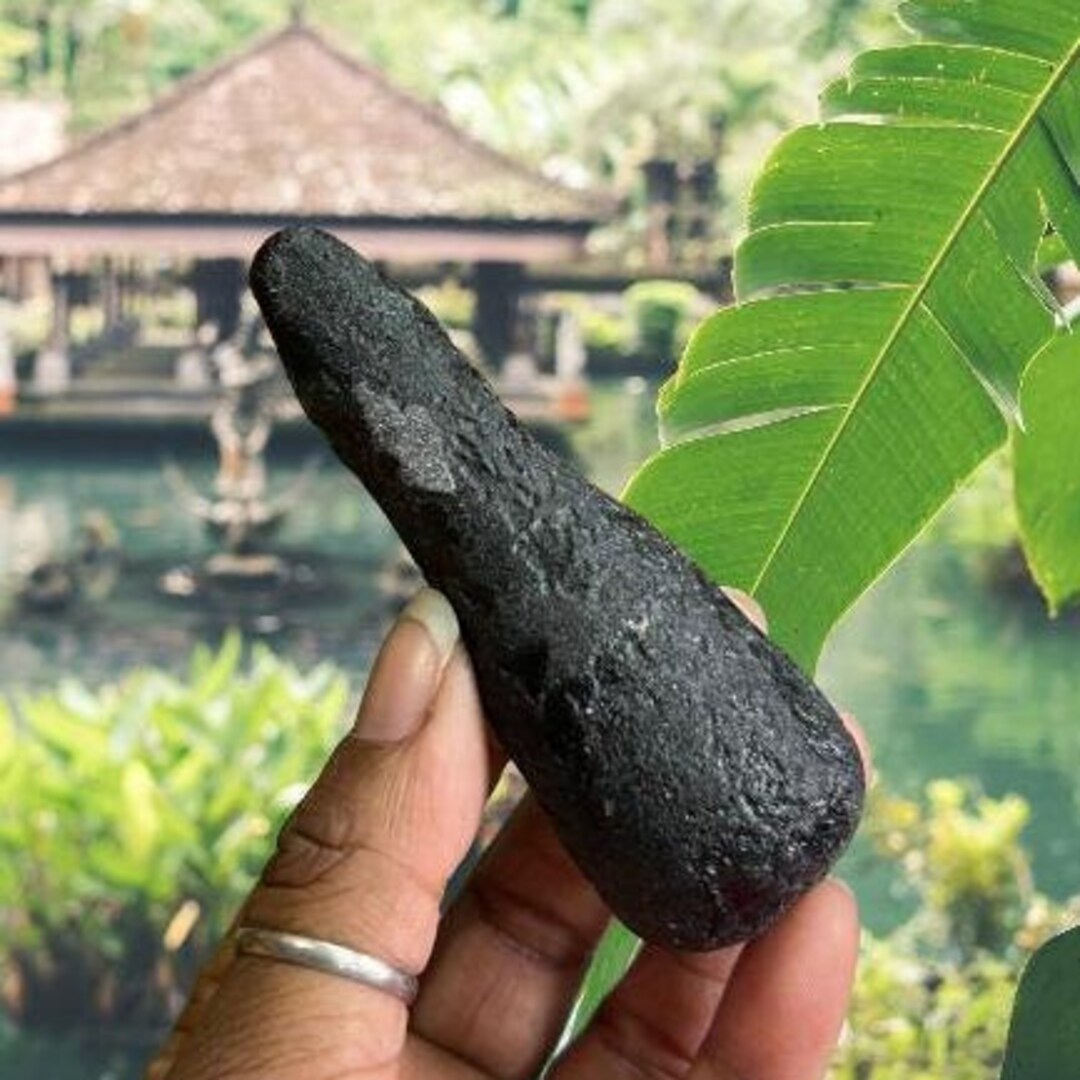 Tibetan Tektite Stone Crystal Healing for Good Luck , Crystal Grid ...